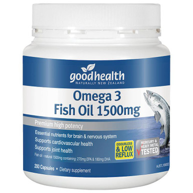 Good Health Omega 3 Fish Oil 1500mg 200caps - SPOIL.co.nz