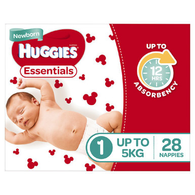 Huggies Essential Nappy Newborn 28 Pack - SPOIL.co.nz