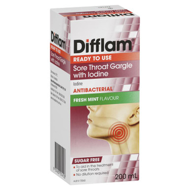 difflam ready to use sore throat gargle 200ml - SPOIL.co.nz