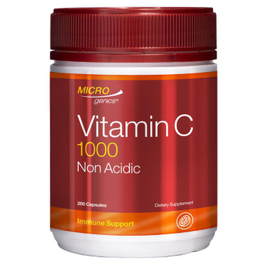 microgenics vitamin c 1000mg non acidic 200 capsules (new zealand ...