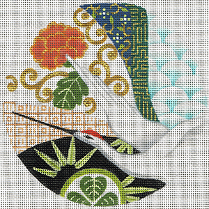 6290 Leigh Designs Constant Crane 6" x 6" 18 Mesh Imari Coaster - The ...