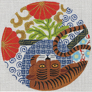 6291 Leigh Designs Timeless Tiger 6" x 6" 18 Mesh Imari Coaster - The ...