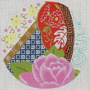 6292 Leigh Designs Perpetual Peony 6" x 6" 18 Mesh Imari Coaster - The ...