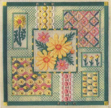 DAISY COLLAGE Laura J Perin Designs Counted Canvas Pattern - The ...