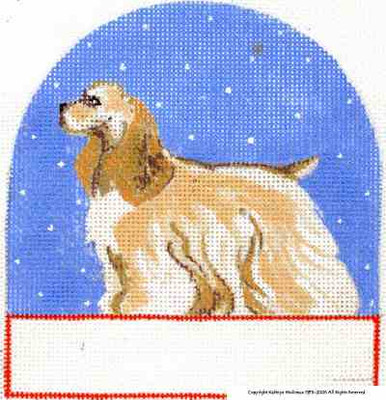 P-156 Cocker Spaniel 5 x 5 18 Mesh Shorebird Studio - The NeedleArt Closet