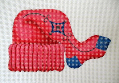 1803 Stocking Cap 5 x 7 13 Mesh Hat Pun Jane Nichols Needlepoint - The ...