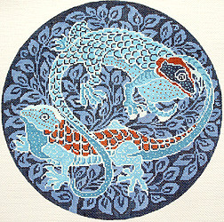 BR315 Lizards Circular 13” Round 13 Mesh Barbara Russell SKU 2330 - The ...