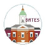 BT747 Bates College, Hathorn Hall 4" diameter 18 Mesh Kathy Schenkel ...