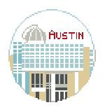 BT737 Austin College, Adams Center 4" diameter 18 Mesh Kathy Schenkel ...