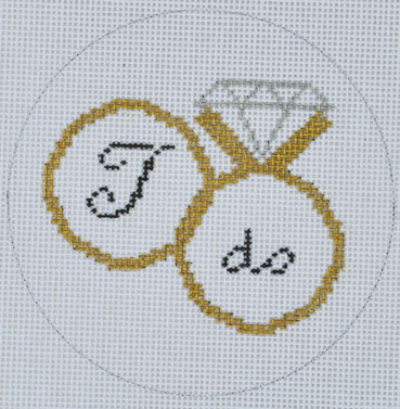 ZIA-123 “I Do” Ornament 4” Round 18 Mesh ZIA DESIGNS Danji Designs ...