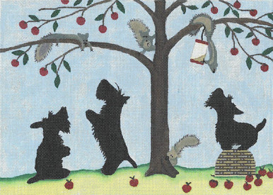 CL-117 Scotties Apple Basket 11”x 8” 18 Mesh Cindi Lynch Designs - The ...