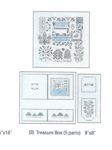 09 The Drawn Thread Licensed by NeedleXpress Treasure Box (5 parts) 8x8 ...