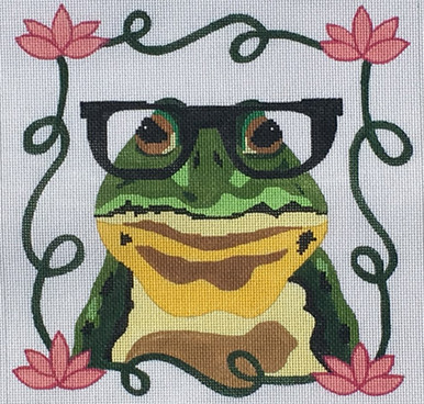 ZIA-53 Frog 8x8 18 Mesh ZIA DESIGNS Danji Designs With Stitch Guide ...