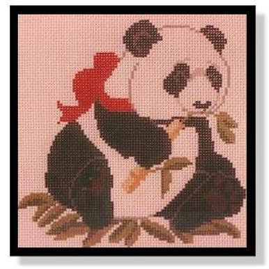 DC21 Mandy (Panda) 4.5 x 4.5 18 Mesh DESIGNS BY DAYAN CAMERON Quail Run ...