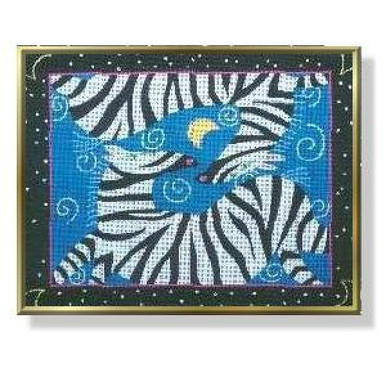 NC109 Zebras in Space 12 x 15 13 Mesh DESIGNS BY NANCY COFFELT Quail ...