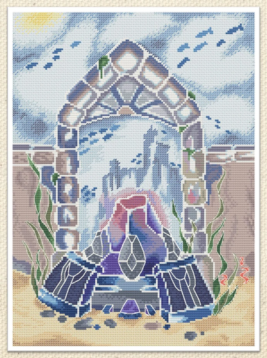 Atlantis Gate Stitch Count 139 x 191 Artmishka Counted Cross Stitch ...