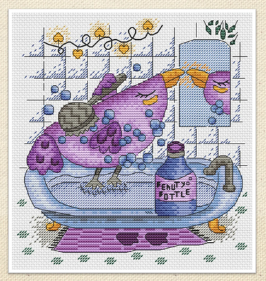Pamper Time Stitch Count 95 x 102 Artmishka Counted Cross Stitch ...