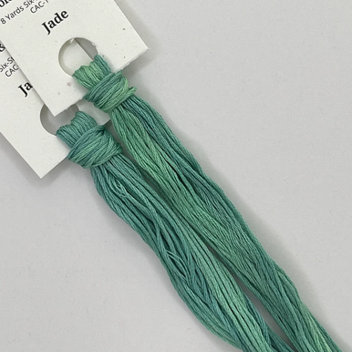 Hand Dyed Thread - Jade Colour and Cotton - The NeedleArt Closet
