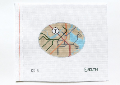 The “T” (Mass. Transit Authority) 4.5 inches x 3.5 inches 18 Mesh ...