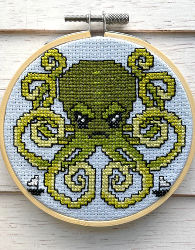 Kraken Cross Stitch DIY KIT Spot Colors - The NeedleArt Closet