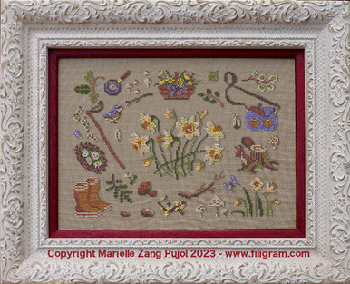 Daffodil Picking With Silk Pack Filigram - The NeedleArt Closet