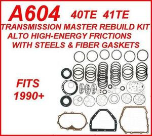 A604 40TE 41TE TRANSMISSION REBUILD KIT with ALTO FRICTIONS, STEELS ...