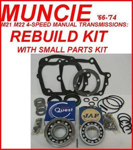 MUNCIE M21 M22 TRANSMISSION REBUILD KIT Fits '66-'74 WITH 1" O.D ...