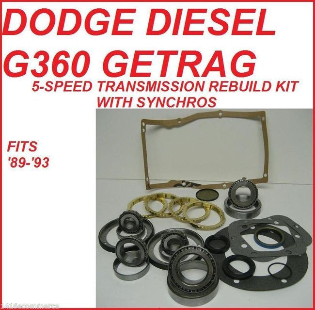 G360 TRANSMISSION REBUILD KIT WITH SYNCHRO RINGS FITS DODGE 89-93 ...