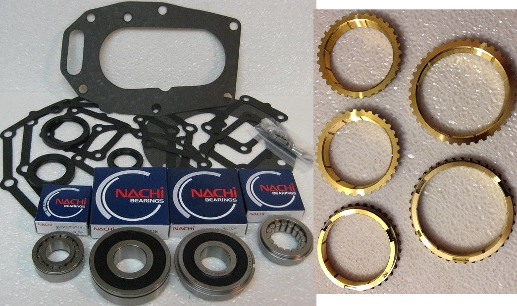 AX5 AX4 TRANSMISSION REBUILD KIT WITH SYNCHRO RINGS FITS '84-EARLY '87 ...