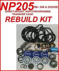 NP205 TRANSFER CASE REBUILD KIT FITS CHEVY & GMC '69-'80 WITH TH350 OR ...