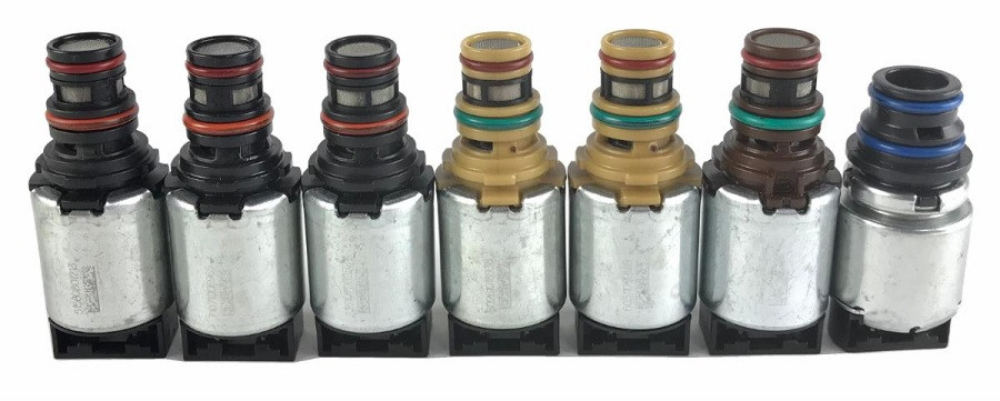 6T40 TRANSMISSION SOLENOID KIT 7-PIECE, ALL BLACK CONNECTORS, FITS '08 ...