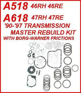 A518 46RH 46RE A618 47RH 47RE TRANSMISSION REBUILD KIT WITH FRICTIONS ...