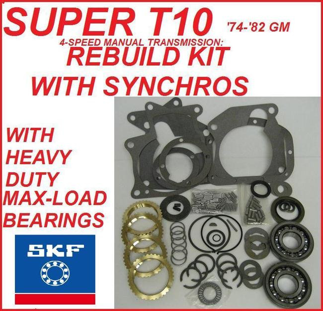 SUPER T10 TRANSMISSION REBUILD KIT WITH SYNCHRO RINGS & MAXLOAD HD ...