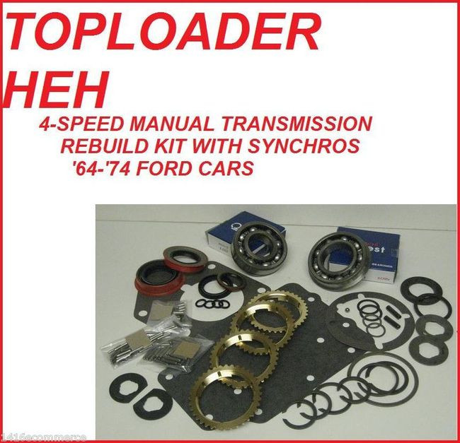 RUG HEH TOPLOADER 4-SPEED TRANSMISSION REBUILD KIT WITH SYNCHRO RINGS ...