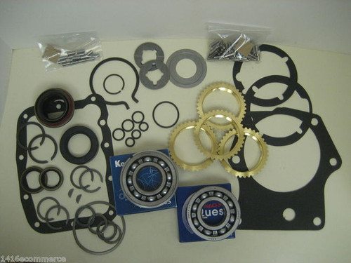 NP833 A833 TRANSMISSION REBUILD KIT With SYNCHRO RINGS & 80mm BEARINGS ...