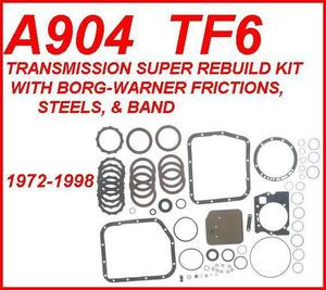 A904 A998 A999 TF6 32RH TRANSMISSION REBUILD KIT WITH STEELS, FILTER ...