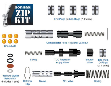 6T40 6T45 6T50 TRANSMISSION VALVE BODY UPGRADE ZIP KIT BY SONNAX FITS ...