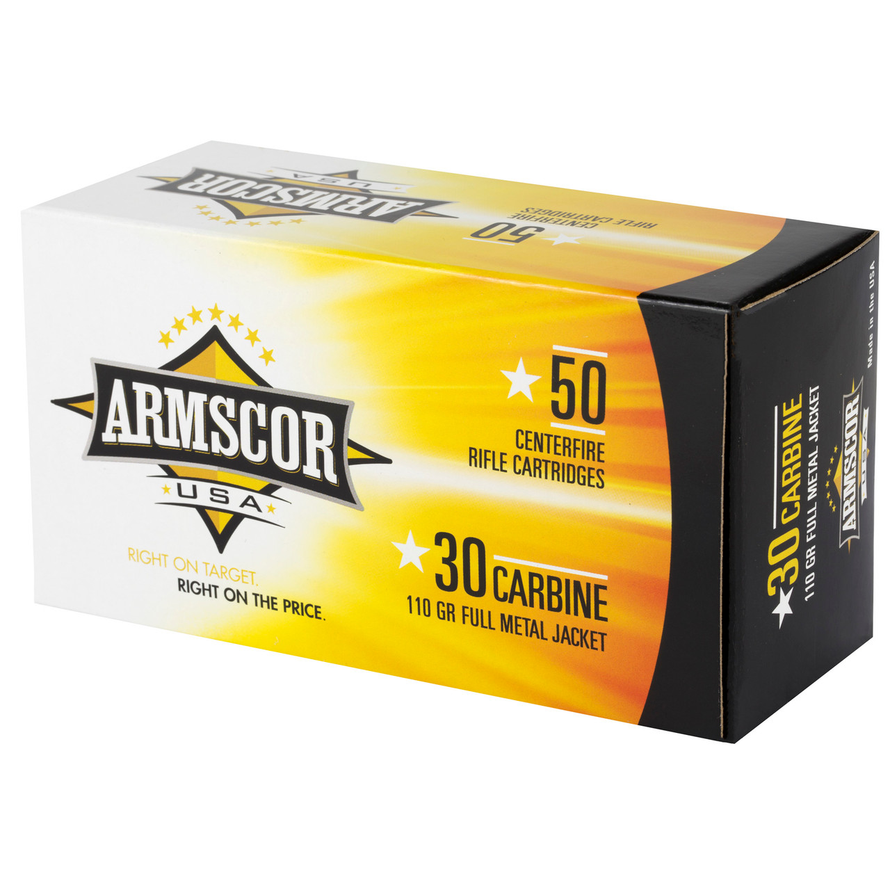ARMSCOR, AMMO, 30 CARBINE, 110 GR, FULL METAL JACKET, BOX (50), MFR P/N ...