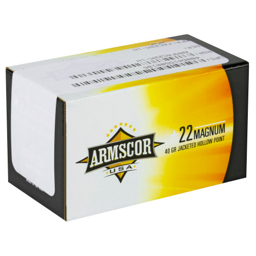 ARMSCOR, AMMO, 22 WMR, 40 GR, HOLLOW POINT, BOX (50), MFR P/N: FAC22M-1N