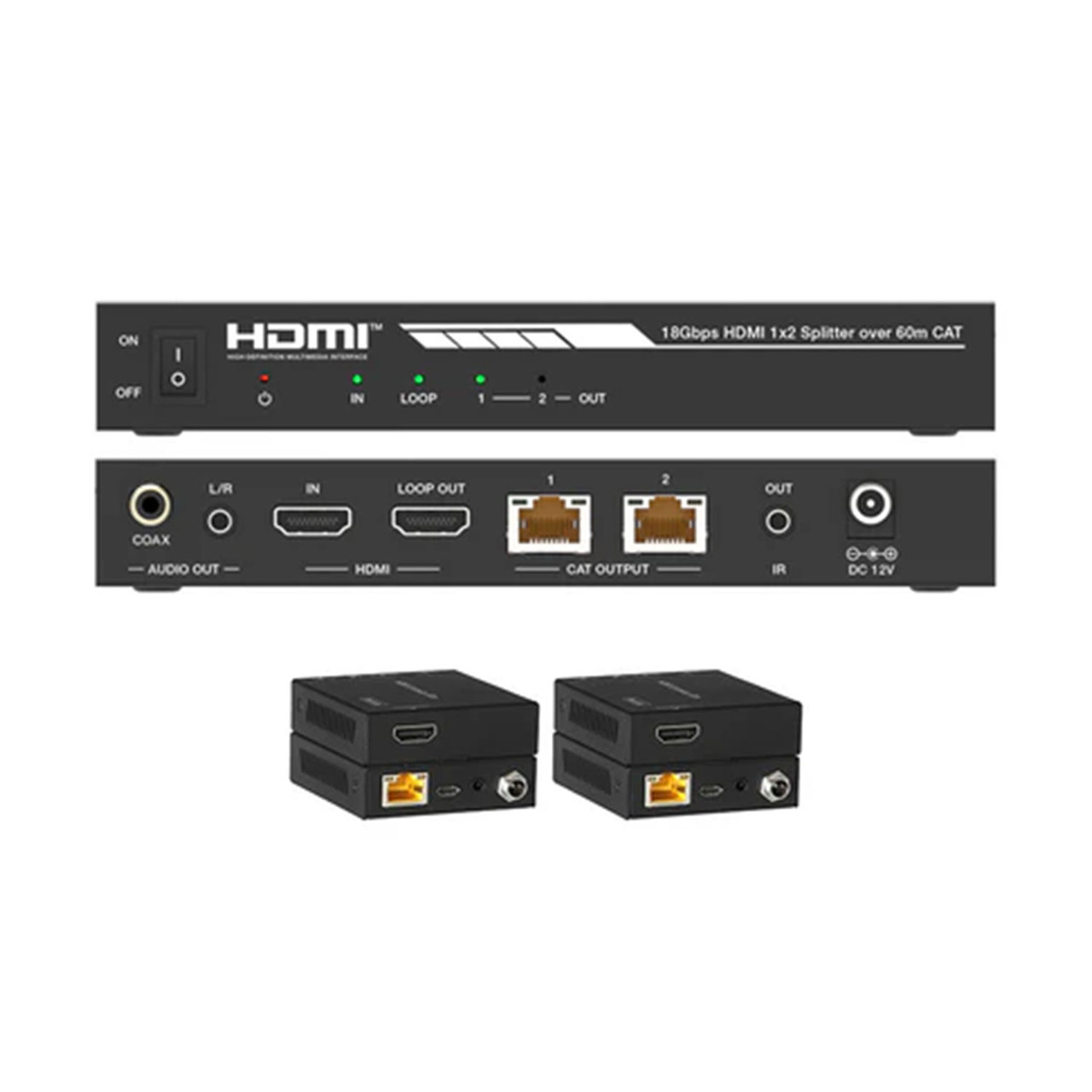 DVDO Splitter-12-CAT 4K 1x2 HDMI Splitter with CAT Outputs