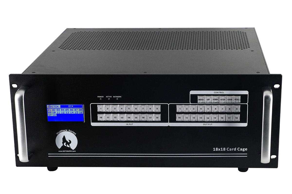 4K 4x8 HDMI Matrix Switch w/Apps & WEB GUI in 18x18 Chassis, WolfPack