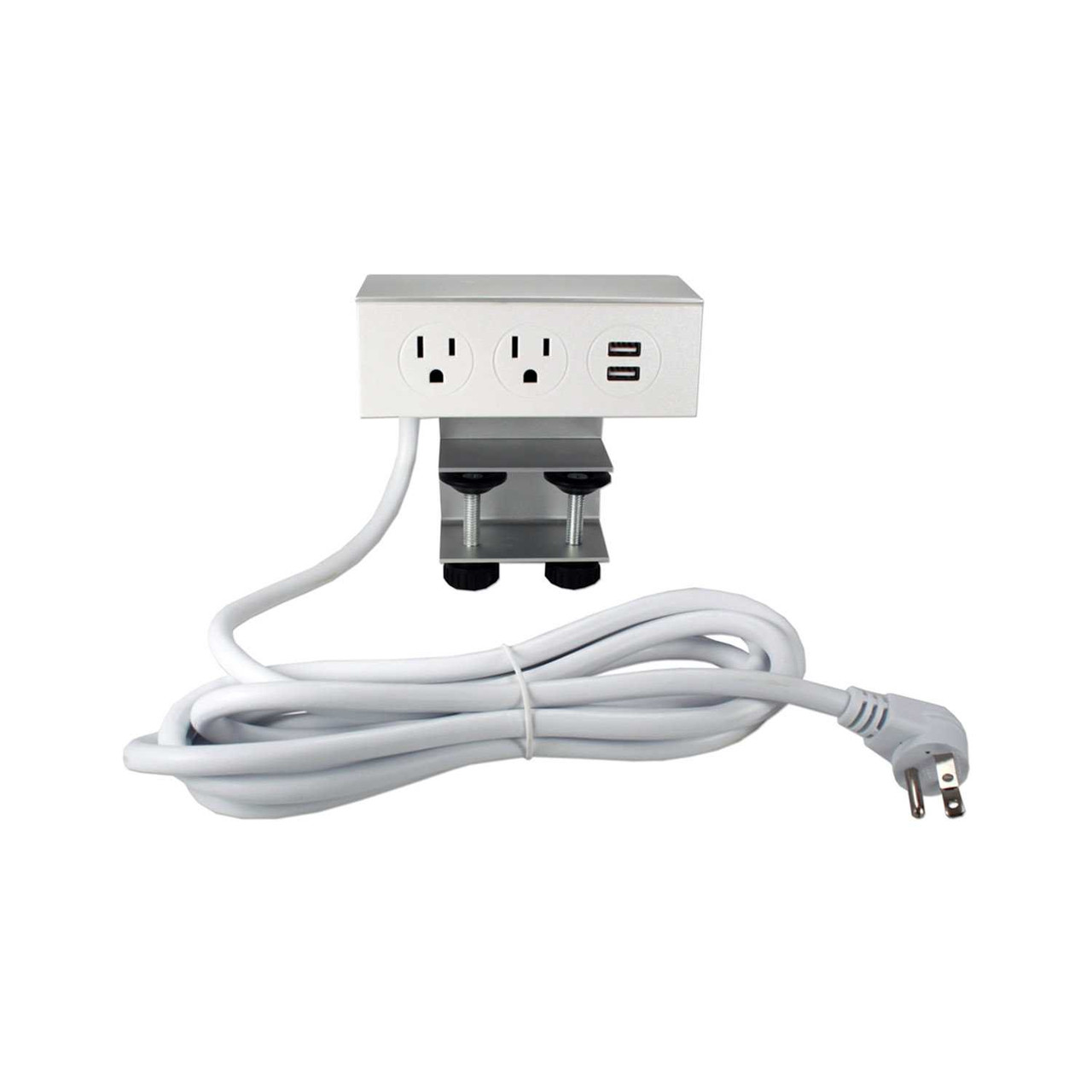 WolfPack Adjustable Deskmount Dual-Power Outlets with Dual-USB 3.5Amp ...