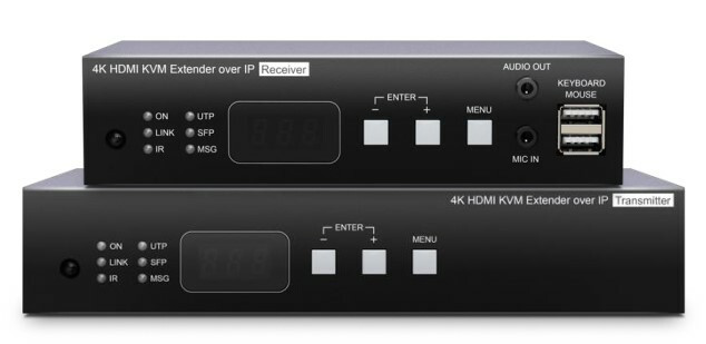 Up to 20-TVs via 4K 30 HDMI Over IP Matrix Switch