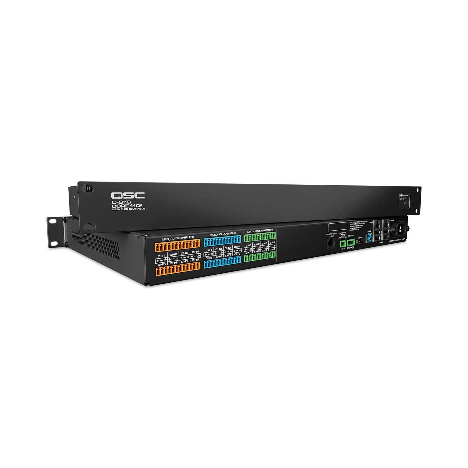 QSC CORE 110F-V2 Network + Analog I/O Processor (v2)