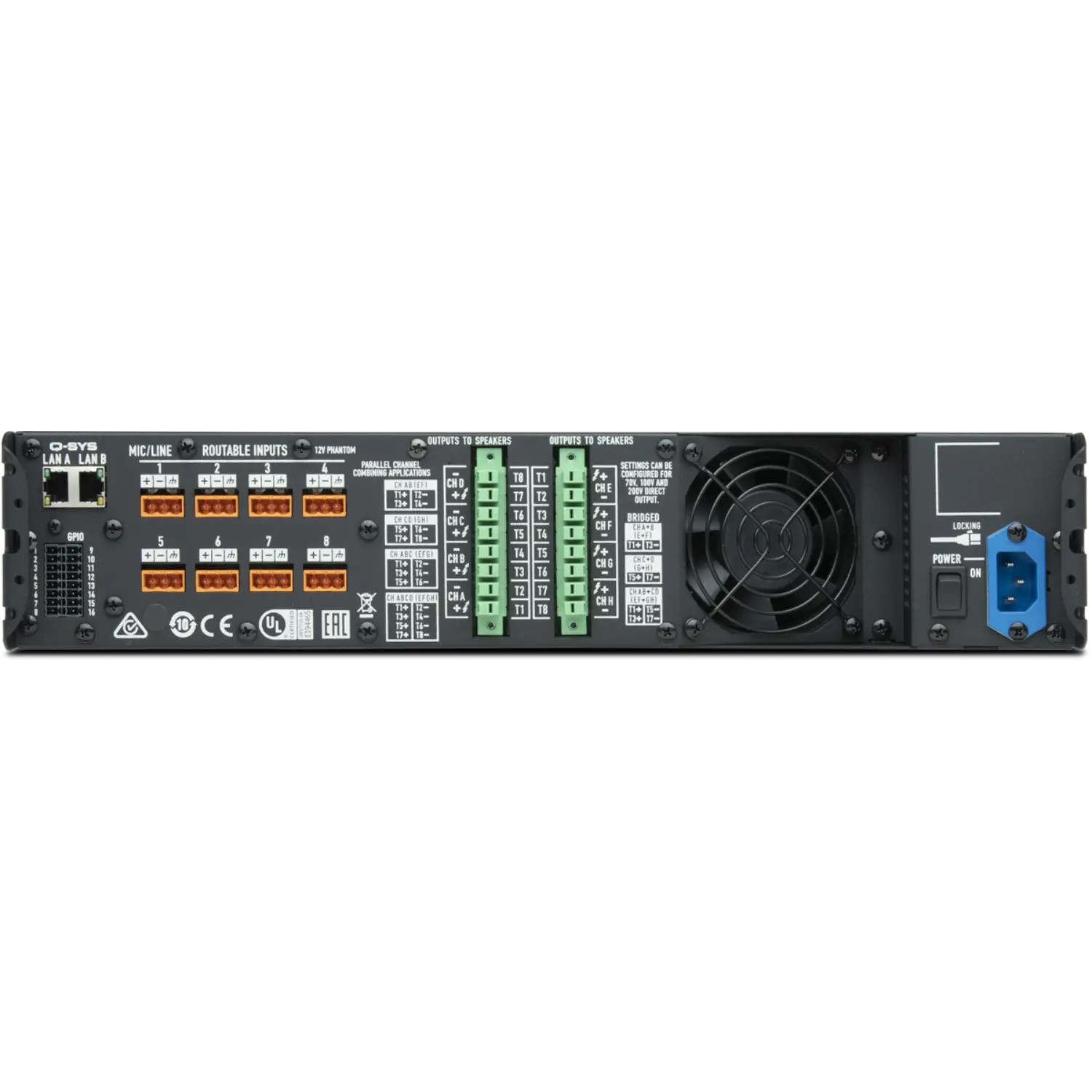 QSC CX-Q 4K8 8-Channel 500W/CH Network Amplifier