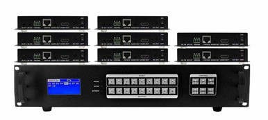 Seamless 2x8 HDMI Matrix Switcher over CAT6 w/8-HDBaseT Receivers ...