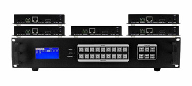 Seamless 6x5 HDMI Matrix Switcher over CAT6 w/5-HDBaseT Receivers ...
