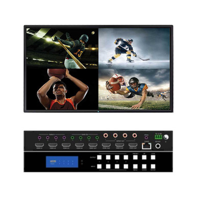 WolfPack 4K 30 Hz 4x4 HDMI Matrix w/Multiviewer & 2x2 Video Wall & HDCP 2.2