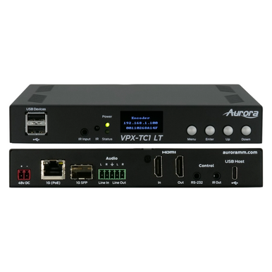 Aurora Multimedia VPX-TC1-LT Next-Gen 4K30 4:4:4 1Gbps AV-over-IP ...
