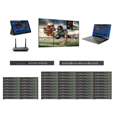 4K 30 Hz 16x40 AV Over IP POE Matrix Switch